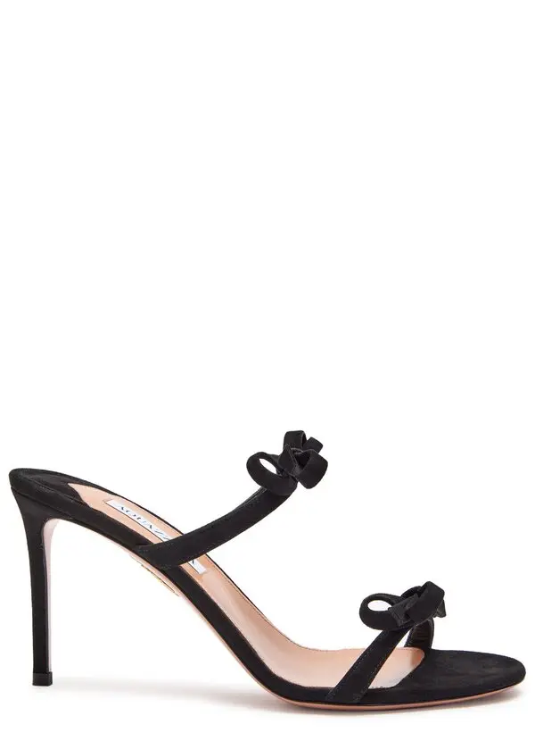 AQUAZZURA Soave 85 Suede Sandals