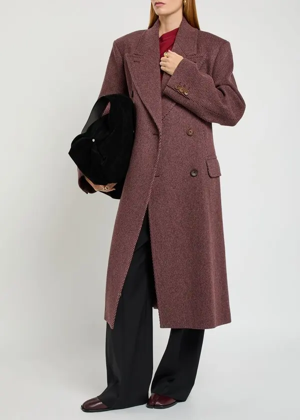 VIVIENNE WESTWOOD Winston Double-breasted Wool Coat - Plum