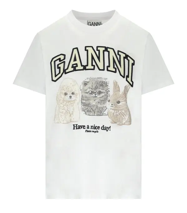 GANNI Animals T-shirt