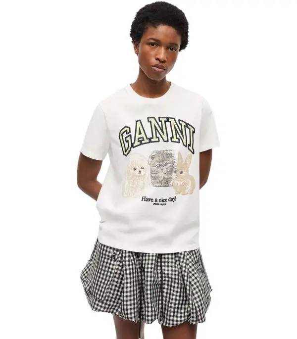 GANNI Animals T-shirt