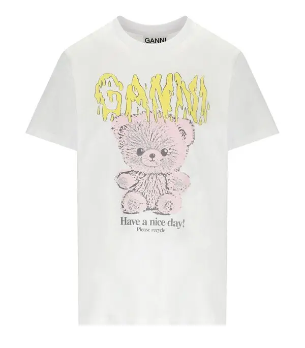 GANNI Relaxed Fit Cotton T-shirt