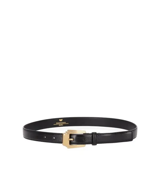 Max Mara Unghia Leather Belt - Black