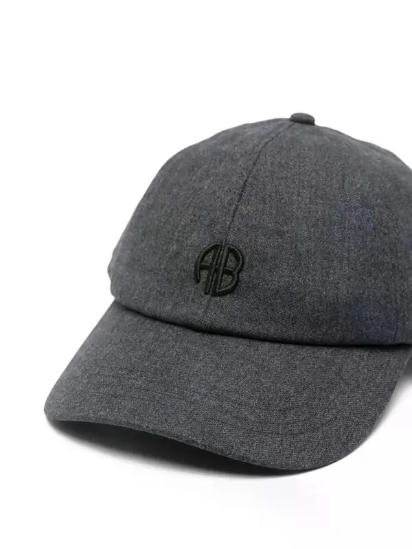 ANINE BING Monogram-embroidered Baseball Cap
