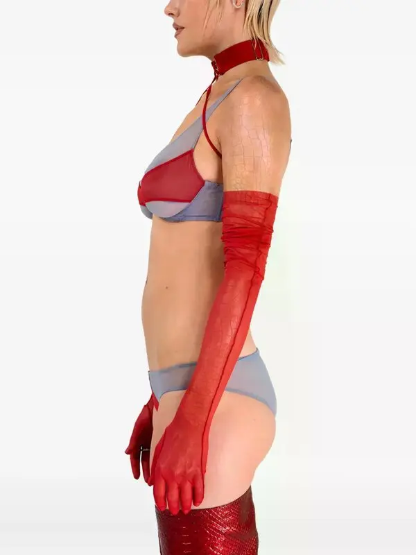 ZHILYOVA The Asteria Mesh-panelled Bra