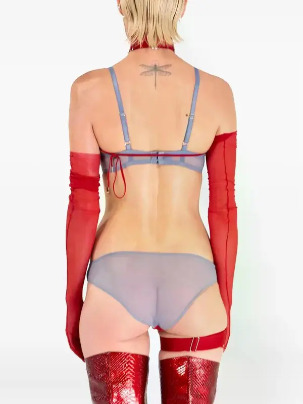 ZHILYOVA The Asteria Mesh-panelled Bra