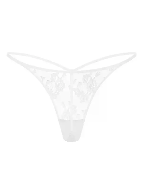 ZHILYOVA Tara Floral-lace Thong - White