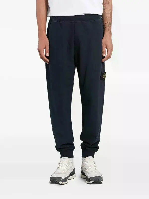 Stone Island Cuffed Logo-patch Tack Pants