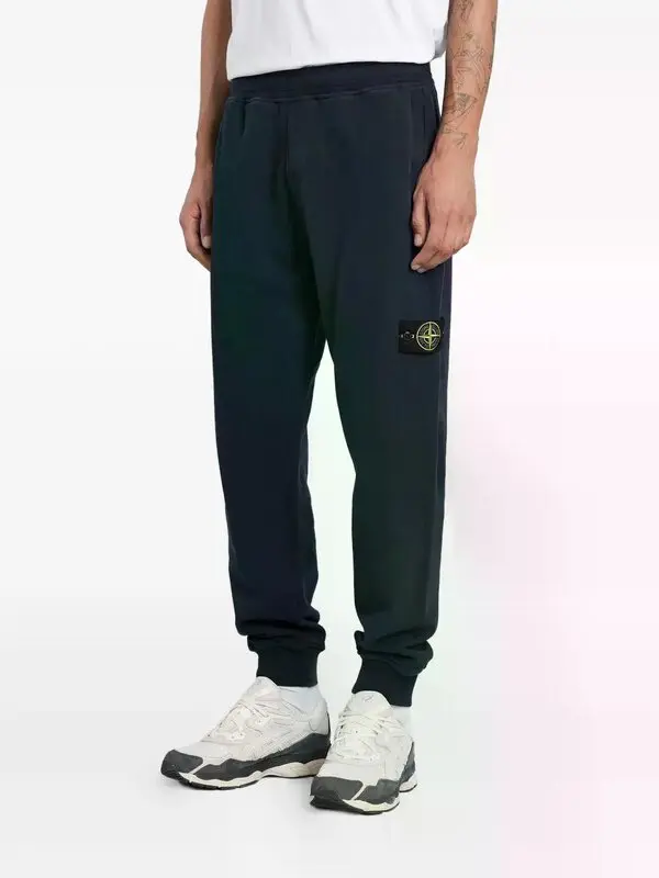 Stone Island Cuffed Logo-patch Tack Pants