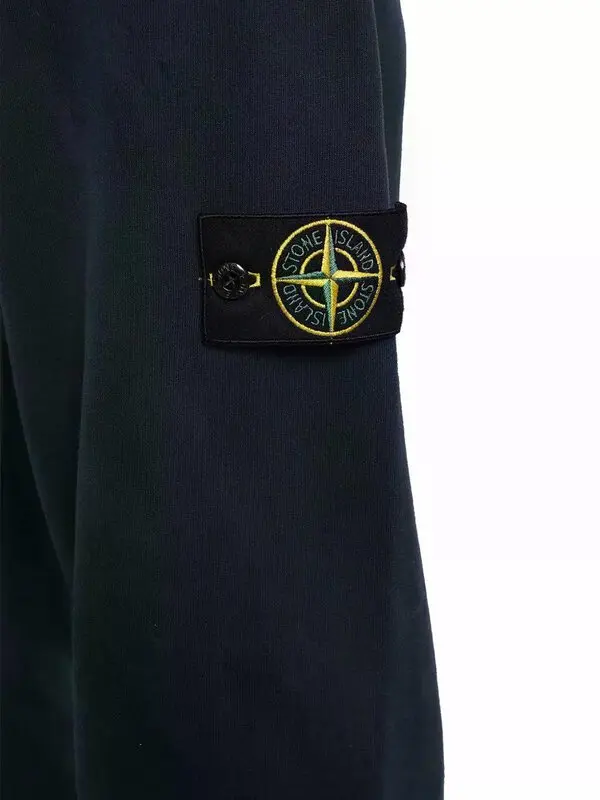Stone Island Cuffed Logo-patch Tack Pants