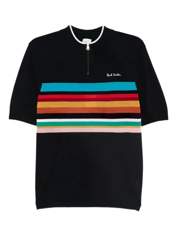 Paul Smith Logo-embroidered Striped Top