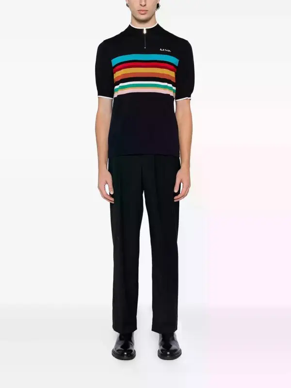 Paul Smith Logo-embroidered Striped Top