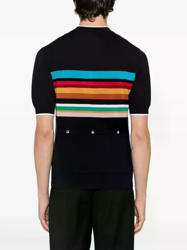 Paul Smith Logo-embroidered Striped Top