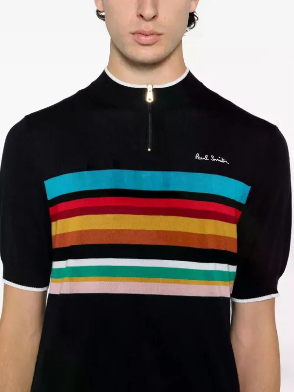 Paul Smith Logo-embroidered Striped Top