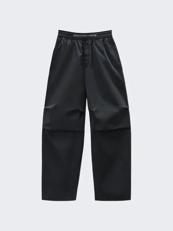 Alexander Wang Mid-rise Pleated Knee Pant - Black