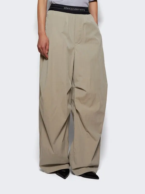 Alexander Wang Mid-rise Pleated Knee Pant - Ivory