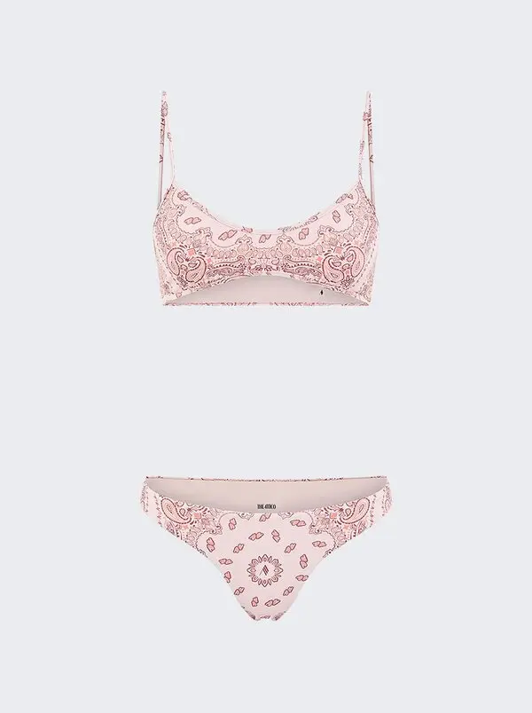 Attico Paisley Print Two-piece Bikini - Pink