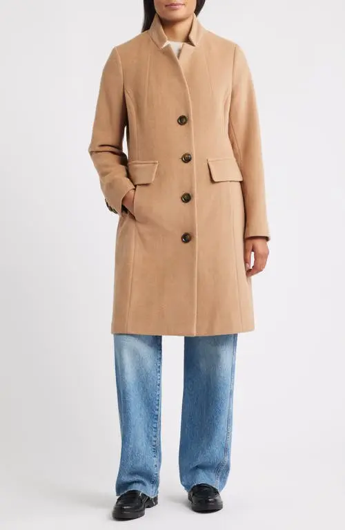 London Fog Wool Blend Coat - Camel
