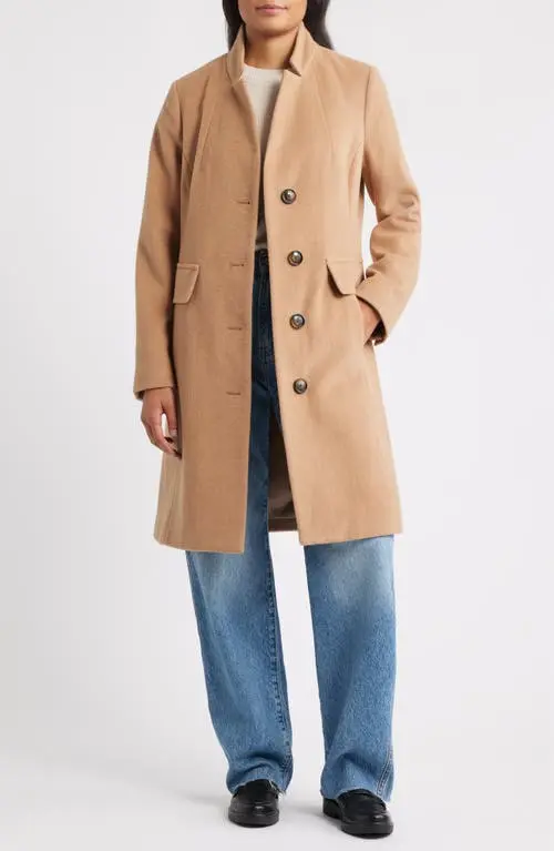 London Fog Wool Blend Coat - Camel