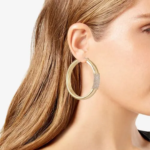 Vince Camuto Pave Centered Hoop Earrings