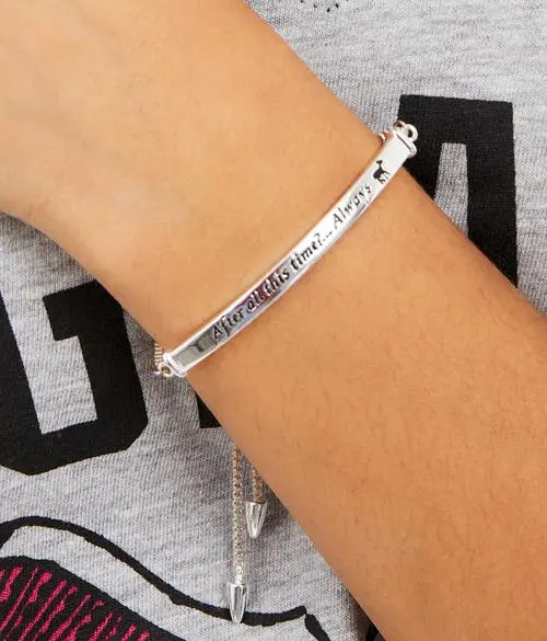 HARRY POTTER Snape's Plated Love Always Bar Lariat Bracelet
