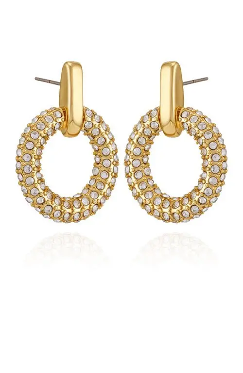 Vince Camuto Pavé Crystal Hoop Drop Earrings