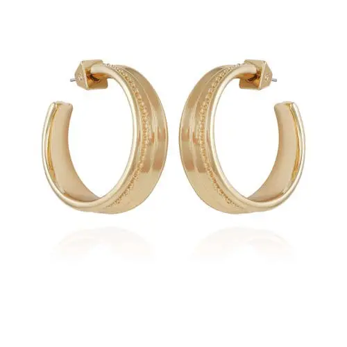 Vince Camuto Intertwined Hoop Earrings - 14k Gold Plated