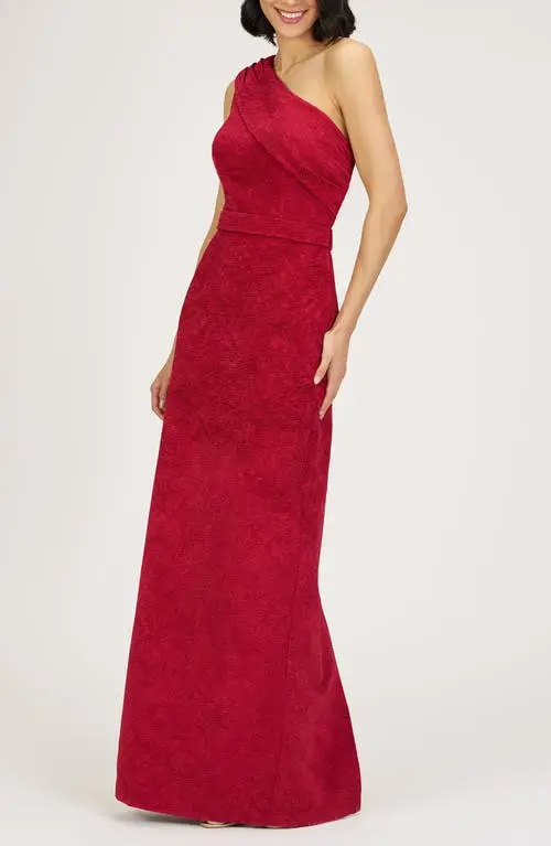 Js Collections Briella One-shoulder Column Gown