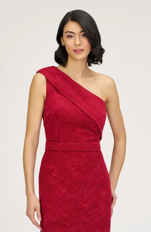 Js Collections Briella One-shoulder Column Gown
