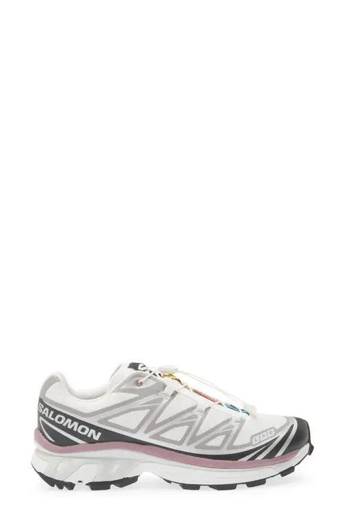 SALOMON Gender Inclusive Xt-6 Sneaker - White/black/dusky
