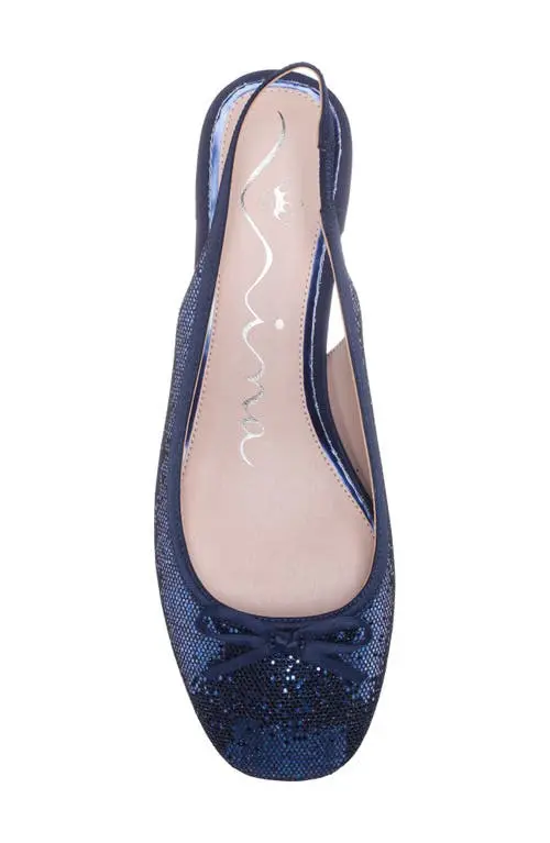 Nina Kourtny Slingback Pump - Navy