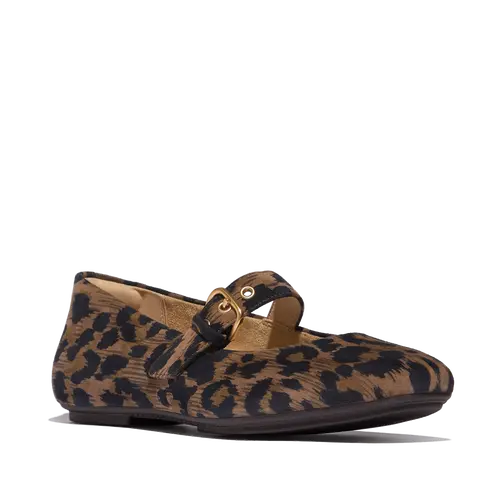 Fitflop Delicato Leopard Suede Mary Janes