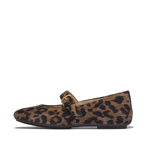 Fitflop Delicato Leopard Suede Mary Janes