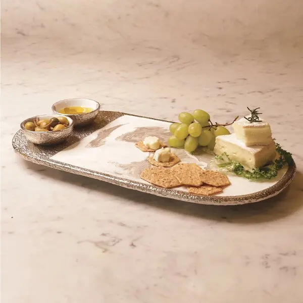 LUNARES Dansbury Cheese Board - Silver