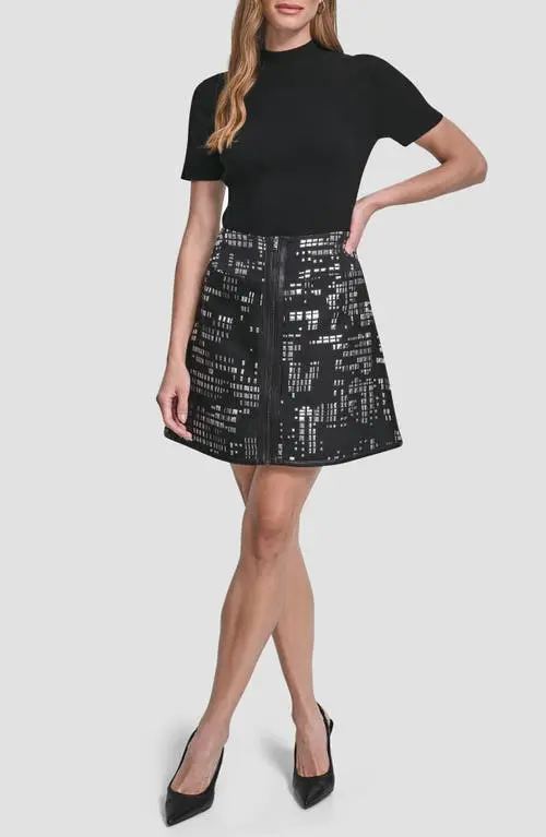 Dkny Abstract Jacquard Mini Skirt