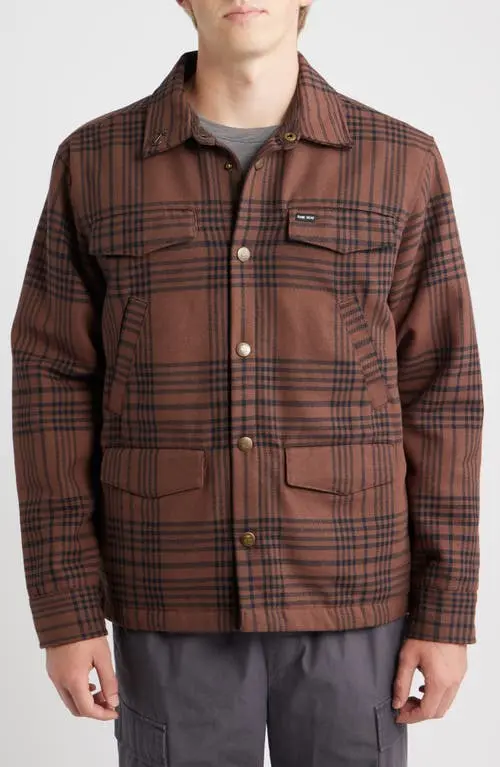 DARK SEAS Zilker Cotton Blend Button-up Shirt - Brown