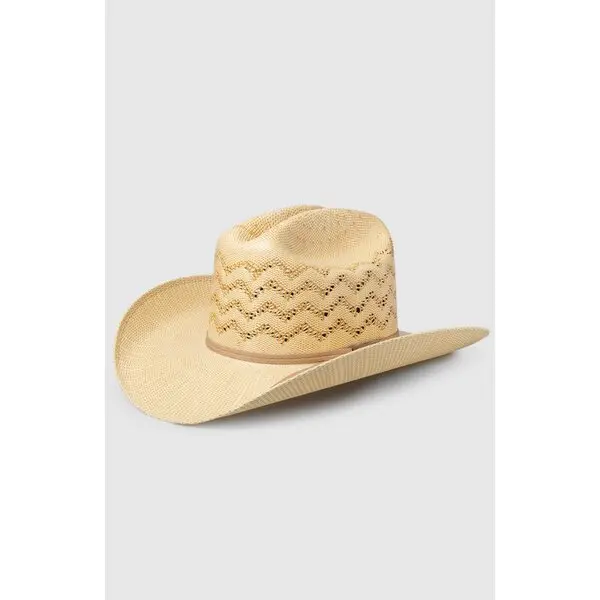 MANELA The Sunstone 50x Bangora Straw Cowboy Hat - Ochre