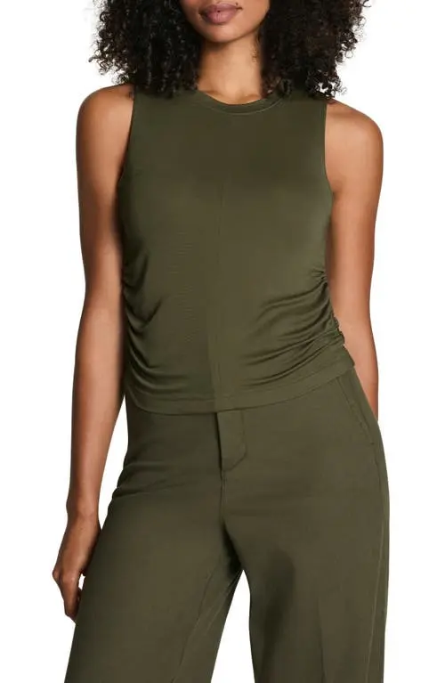 Spanx Sleek Ruched Jersey Tank Top - Dark Pine