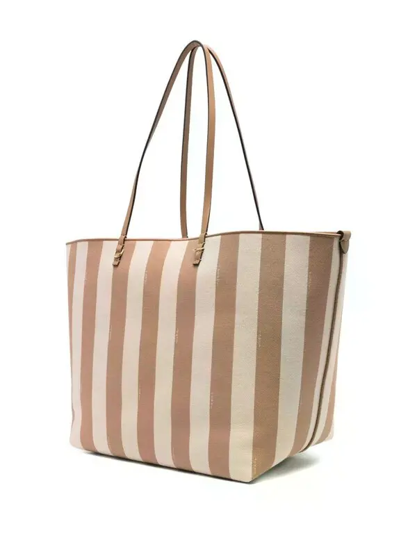 Fendi Striped Tote Bag - Neutrals
