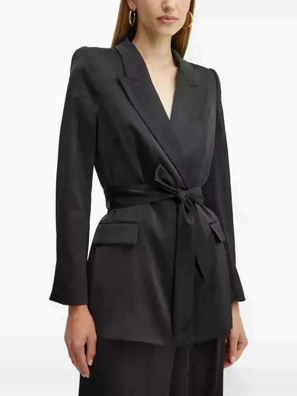 IVY OAK Satin Blazer With Belted Waist