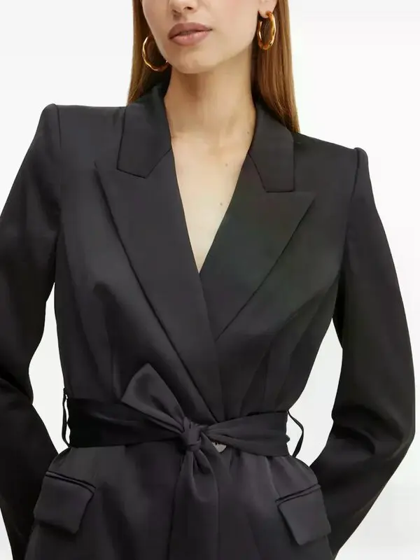 IVY OAK Satin Blazer With Belted Waist