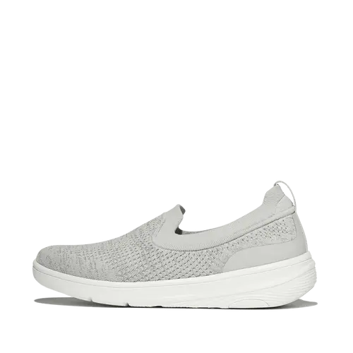 Fitflop Super-q Knit Slip-ons - Arctic Grey/silver