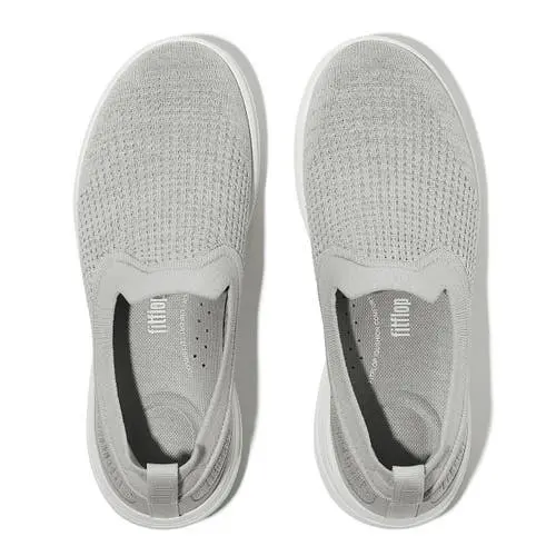 Fitflop Super-q Knit Slip-ons - Arctic Grey/silver