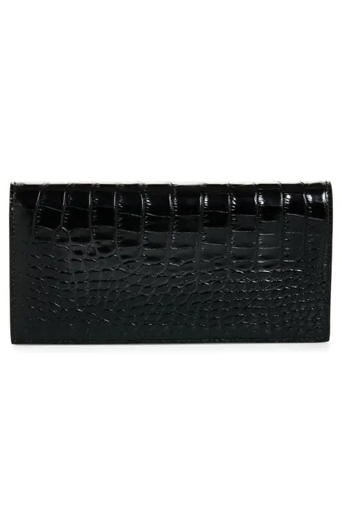 TOM FORD Shiny Croc Embossed Leather Vertical Wallet