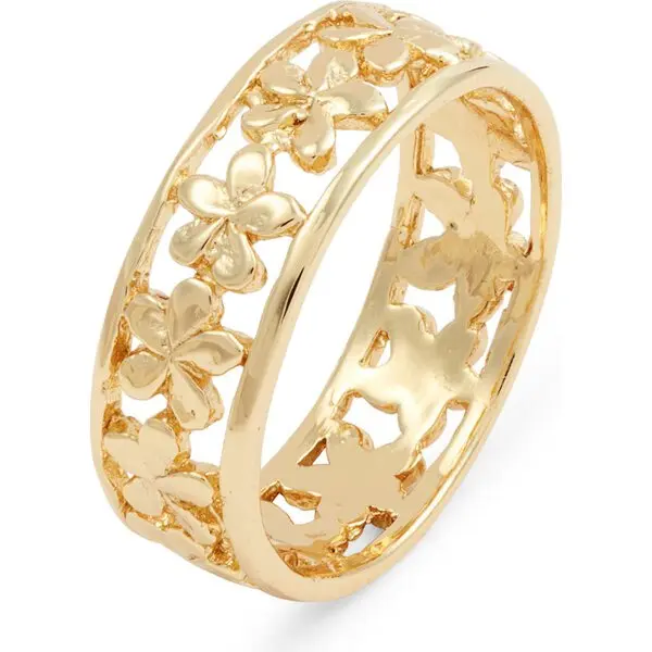 KIARA BY KI-ELE Melia Plumeria Band Ring