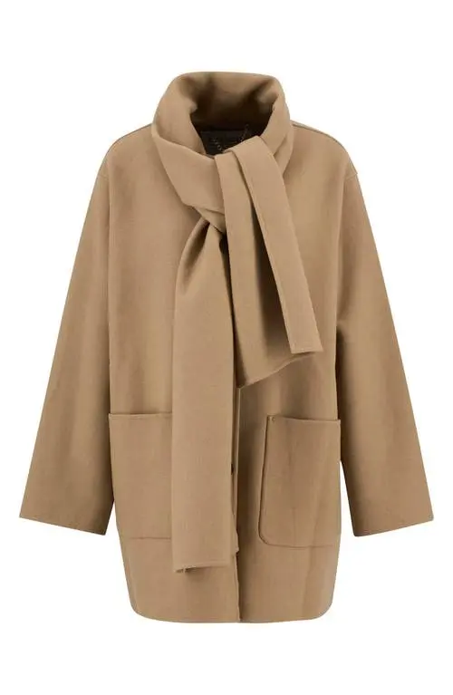 Barbour Clementine Scarf Detail Wool Blend Coat