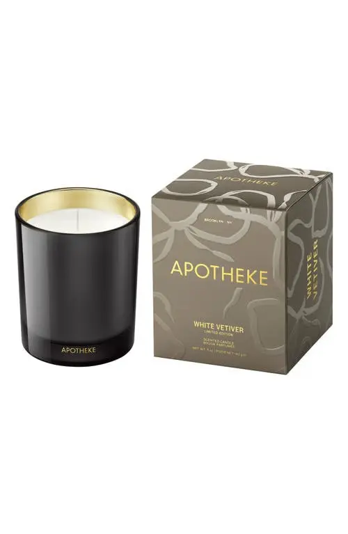 APOTHEKE White Vetiver Petite Scented Candle - Dark Grey