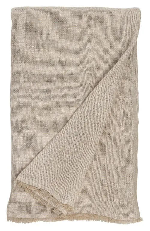 POM POM AT HOME River Oversize Linen Throw Blanket - Natural
