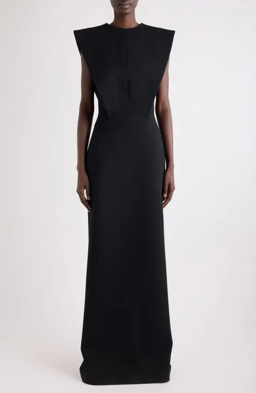 Givenchy Structured Wool Blend Crepe Evening Gown