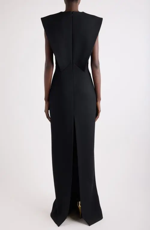 Givenchy Structured Wool Blend Crepe Evening Gown