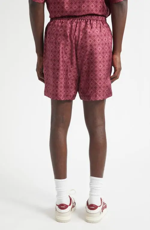 Amiri Ma Quad Silk Bowling Shorts - Wine